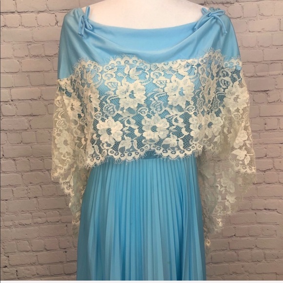 Vintage | Dresses | Vintage 6 70s Baby Blue Cape Dress | Poshmark